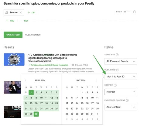 How Can I Set A Custom Time Range For A Search Feedly Documentation