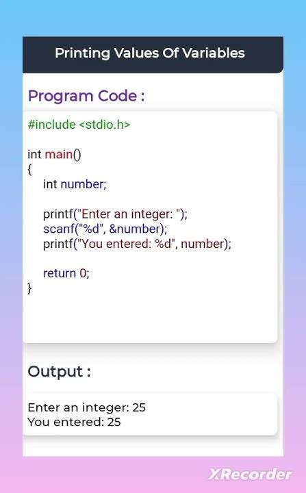 C Language Basic Program Youtube