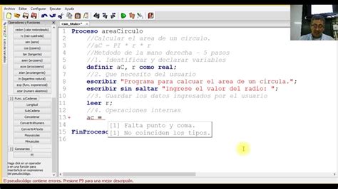 Algoritmo Para Calcular El Area De Un Cuadrado En Pse