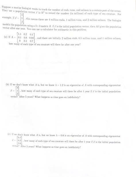 Solved Using Linear Algebra Need Help Explaining And Solving