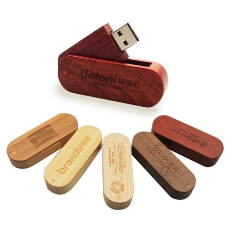 Over Pcs Free Custom LOGO Rotatable Wooden USB Flash Drive Pendrive Memory Stick MB GB GB