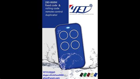 Yet2130 300 868m Auto Scan Rolling Code Remote Control Bft Youtube