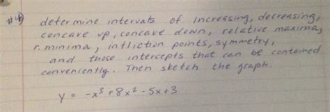 Solved Determine Intervals Of Increasing Decreasing