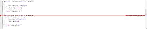 iphone duplicate declaration of method objective c stack overflow