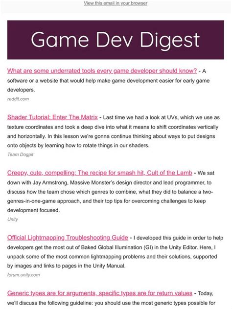 Game Dev Digest Issue 162 Important Tools And Enhancements Milled