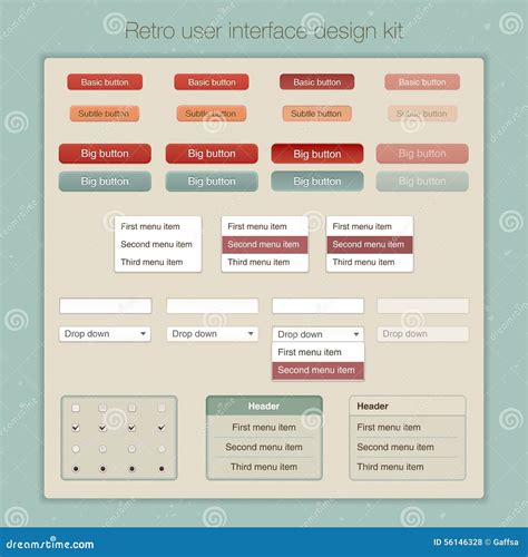 Modern User Interface Screen Template Kit For Stock Vector Illustration Of Control Design