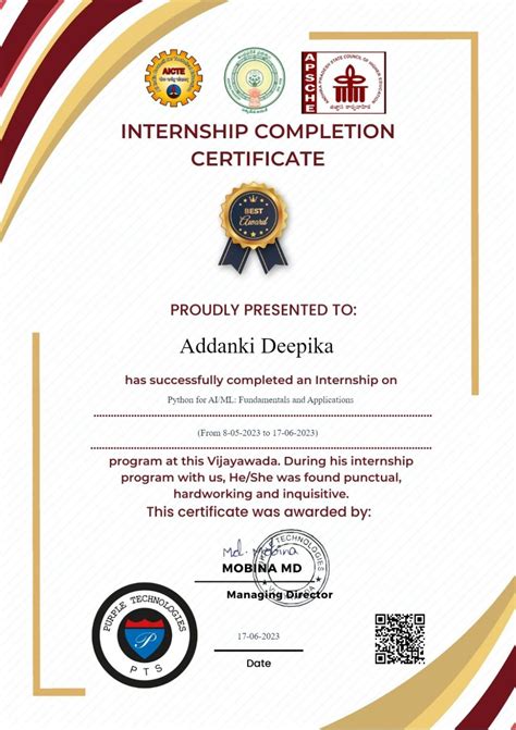 Deepika Addanki On Linkedin Internshipcompleted Python Ai
