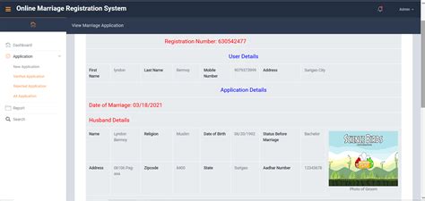 Complete Online Marriage Registration System In Php Mysql Free Source