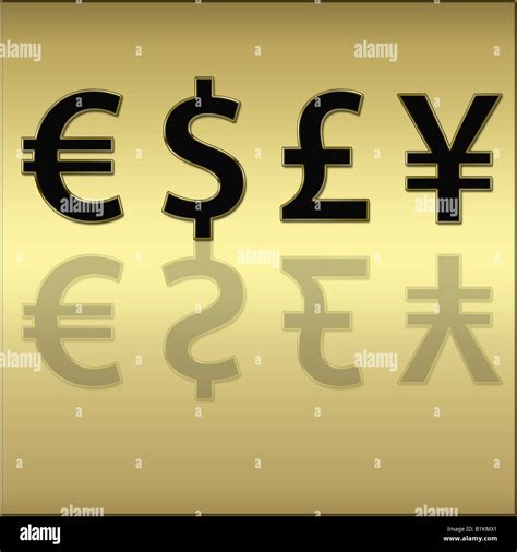 Four Different Currencies Signs Illustration Stock Photo Alamy