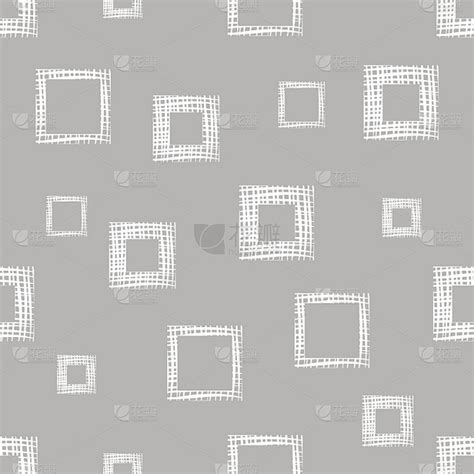 无缝矢量几何图案与菱形，正方形，矩形无尽的背景与手绘纹理几何图形。彩色图形插图模板包装，web背景