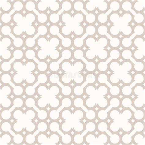 Vector Abstract Seamless Pattern With Delicate Grid Lattice Beige And White Stock Vector