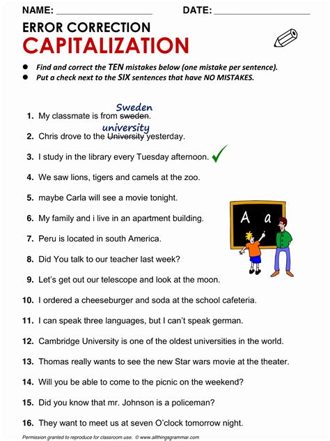 Create Your 30 Effectively Grammatical Error Worksheets Simple
