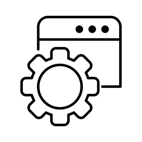 Web Setting Automation Outline Icon Vector Illustration 23233845 Vector