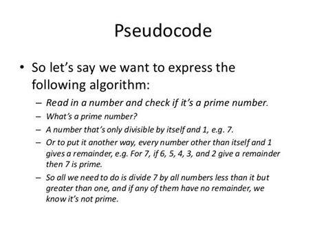 Introduction To Pseudocode