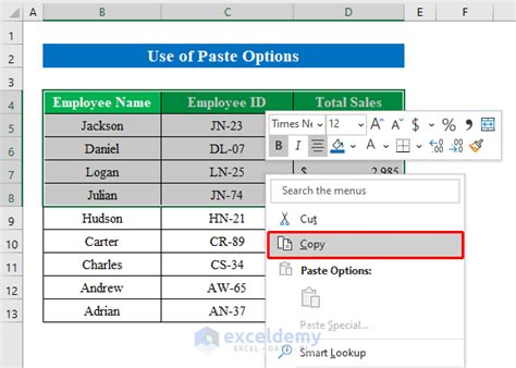 How To Copy And Paste Multiple Cells In Excel 9 Quick Methods