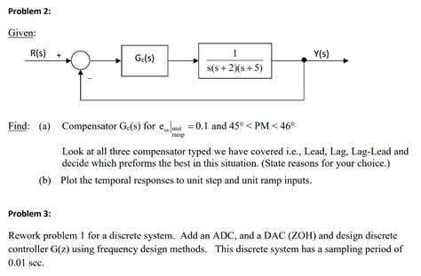 solved problem 2 given r s y s s s 2 s 5 find a