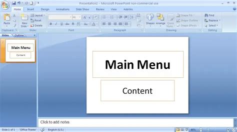 Creating A Drop Down List In Ms Power Point 2007