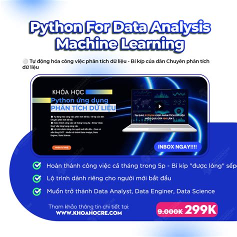 khóa học python for data analysis and machine learning cole vn