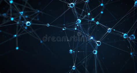 Abstract Blue Technology Background With A Cyber Network Grid And