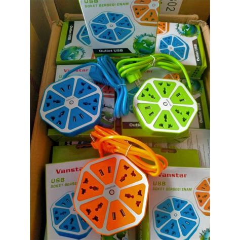 Jual Stop Kontak Usb Hexagon Socket Usb Colokan Listrik Smart Power Shopee Indonesia