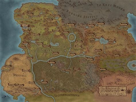 The Kingdom Of Stormwind Wow Rp Map Rwow