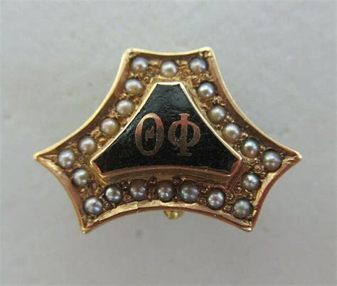 USA FRATERNITY PIN Theta Phi Made In Gold 14K Named Marked Alpha 1473 183 15 PicClick CA