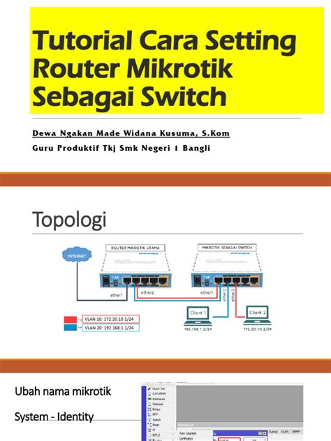 Tutorial Cara Setting Router Mikrotik Sebagai Switch Revisi Pdf