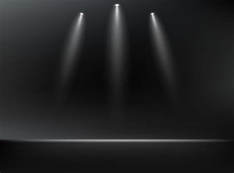 Black Spotlight Background Spotlights Shining On A Small Stage With