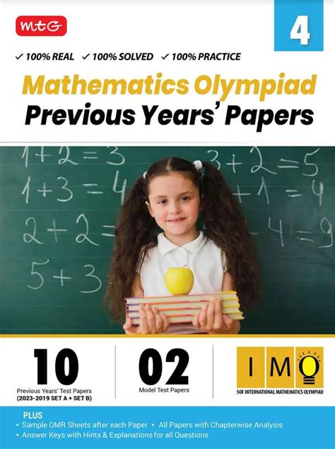 Mtg Class 4 Mathematics Olympiad Previous 5 Years Papers For 2024 Exam