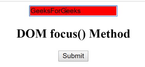 Html Dom Focus 方法 码农参考