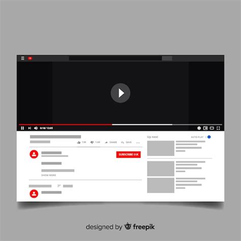 현실적인 멀티미디어 플레이어 템플릿 무료 벡터