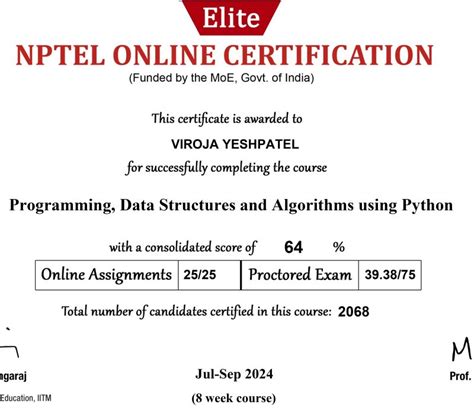 Nptel Iitmadras Programming Datastructures Algorithms Continuouslearning Opportunities