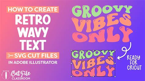 How To Create Retro Wavy Text SVG File In Adobe Illustrator YouTube