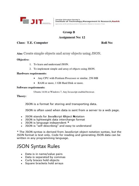 Dbms Assignment 12 Download Free Pdf Json Java Script