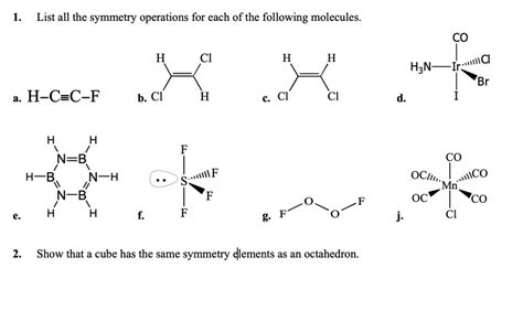 Solved Assign The Following Molecules To Their Appropriate 41 Off