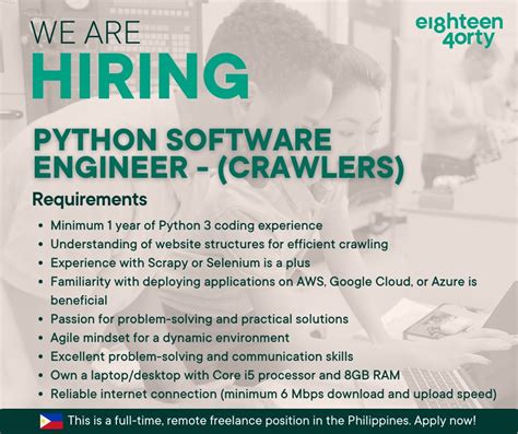 1840 And Company On Linkedin Pythonsoftwareengineer Remotework Philippines Freelancers