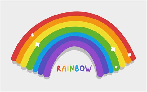 Rainbow Arc Shape Half Circle Bright Spectrum Colors Colorful