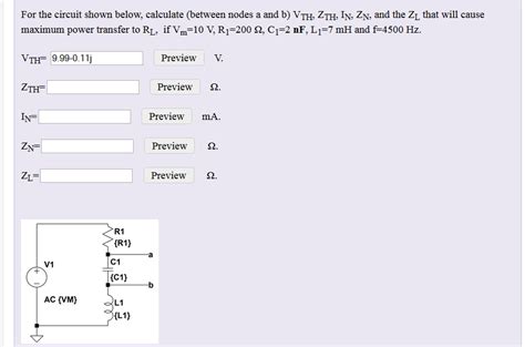 solved for the circuit shown below calculate between nodes