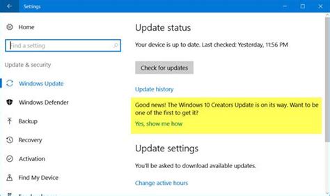 Windows 10 Creators Update Is Coming Soon Says Windows Update