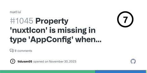 Property Nuxticon Is Missing In Type Appconfig When Update To 211