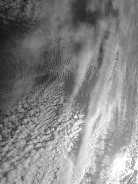 Beautiful Grey Clouds On Sky Background Large Bright Soft Fluffy Clouds Are Cover The Entire