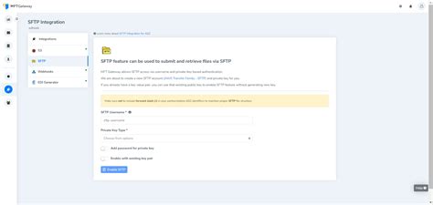 Mft Gateway Sftp Integration Documentation