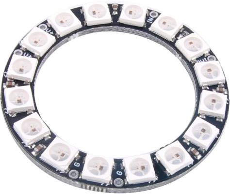Diymall 16 Bits 16 X Ws2812 Ws2812b Sk6812 5050 Rgb Led Ring Lamp Light