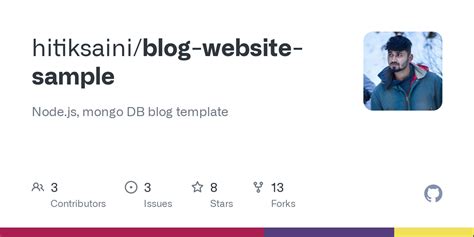 Github Hitiksainiblog Website Sample Nodejs Mongo Db Blog Template