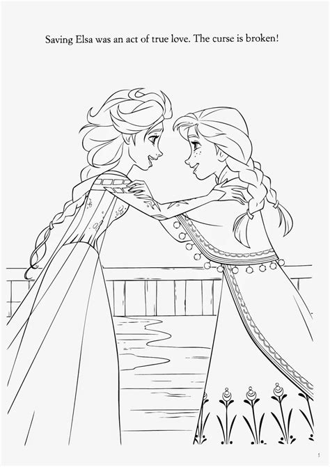 Elsa And Anna Hugging Coloring Pages 2025