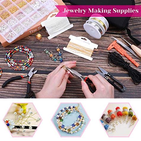 Shynek Kit De Fabrication De Bijoux Pour Adultes Fournitures Avec Outils Breloques De Boucles