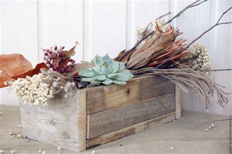 Купить Ящик в стиле рустик Деревянный ящик кашпо деревянное ящик для цветов рустик