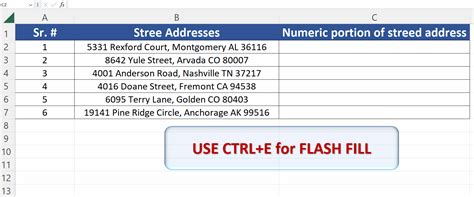How To Extract The Numeric Portion Of A Street Address In Excel Spreadcheaters
