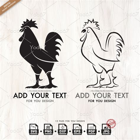Rooster Svg Rooster Png Cut File Rooster For Cricut Rooster