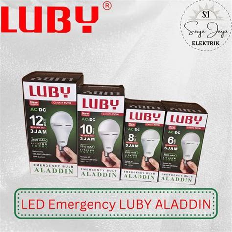 Jual Lampu Emergency LED LUBY ALADDIN Lampu Darurat LED Rechargeable Bulb Kota Tegal Surya